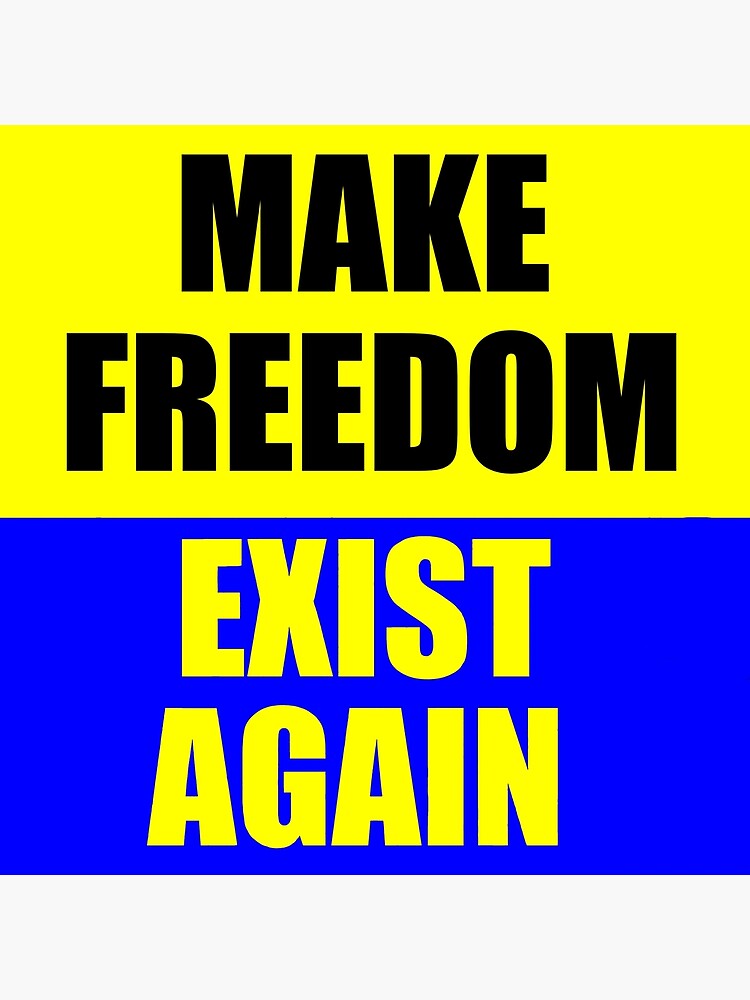 "Make Freedom Exist Again Minarchist Logo " Poster for Sale by ...