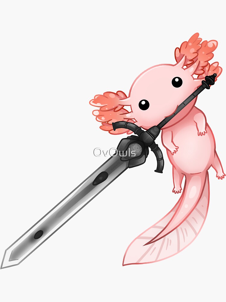 "Artorias the Axolotl" Sticker for Sale by OvOwls | Redbubble