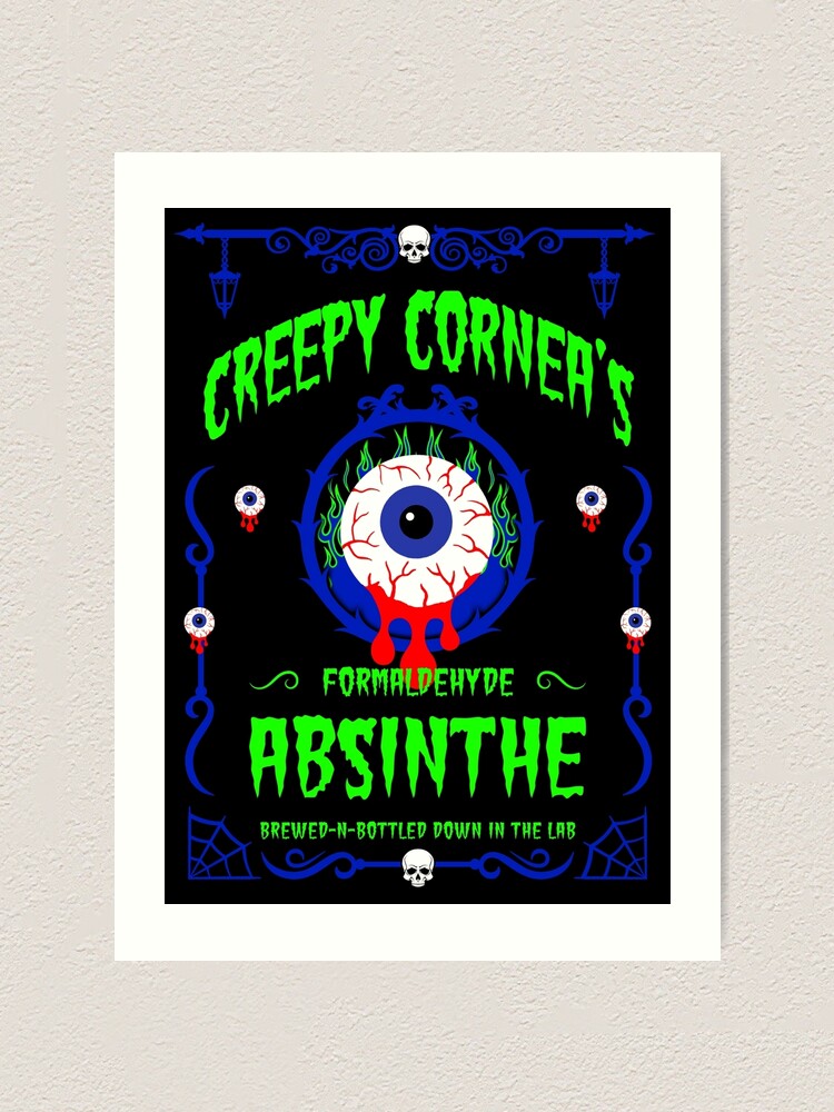 "ABSINTHE MONSTERS 13 (CREEPY CORNEA)" Art Print for Sale by Mark Hall ...