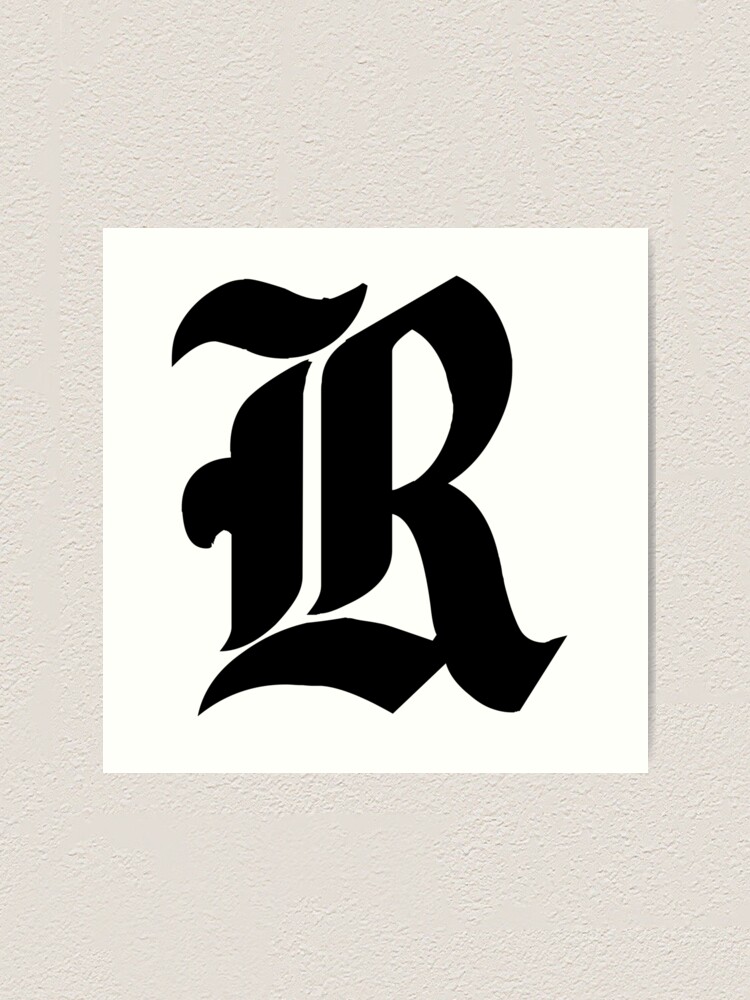 "Old English Lettering R" Art Print by Drayziken | Redbubble