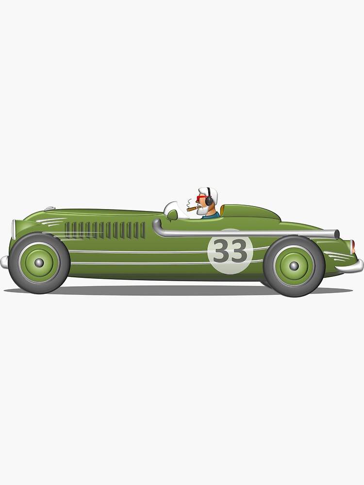 "Retro Car 33" Sticker by Niblik | Redbubble