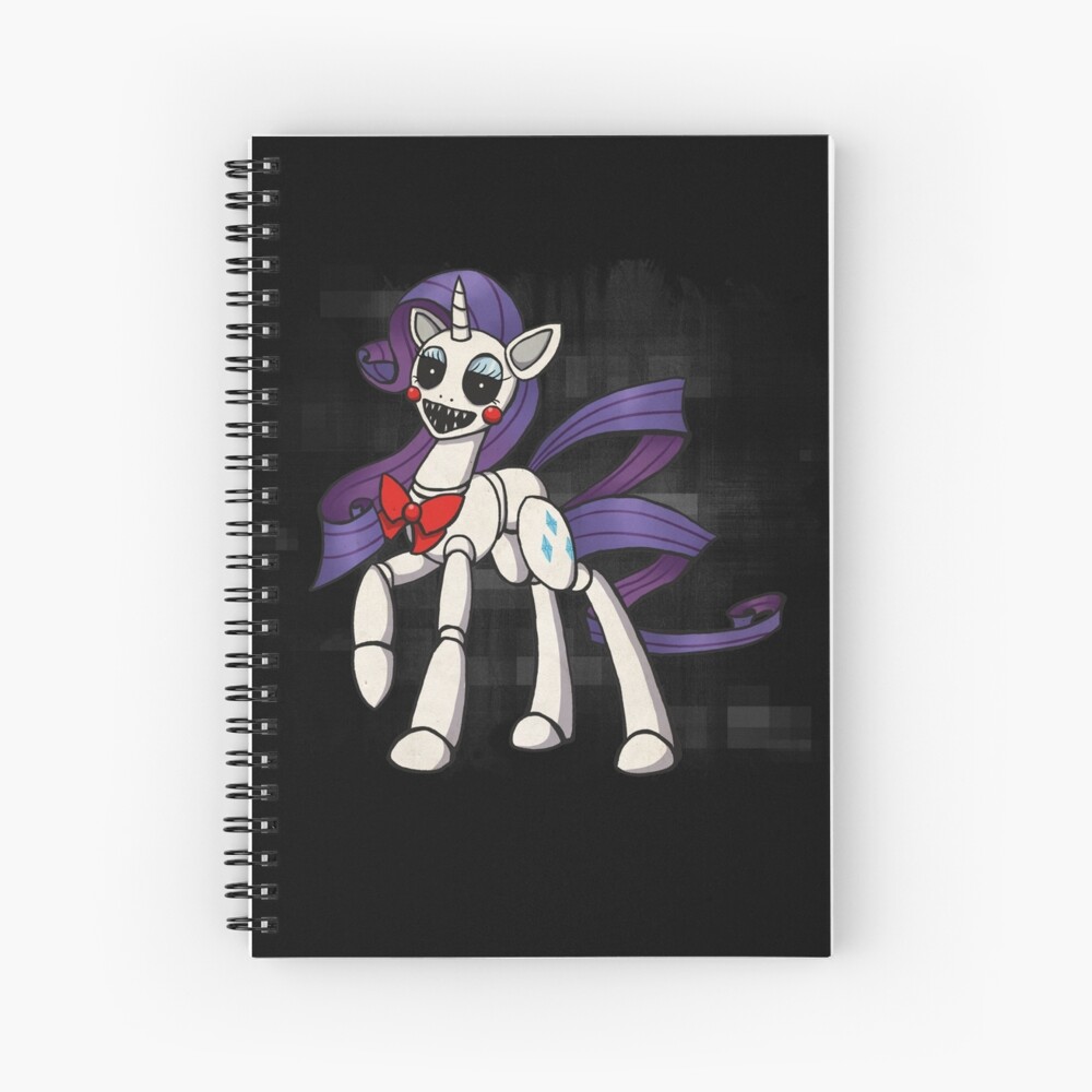 "My Little Pony - MLP - FNAF - Rarity Animatronic" Spiral Notebook by ...