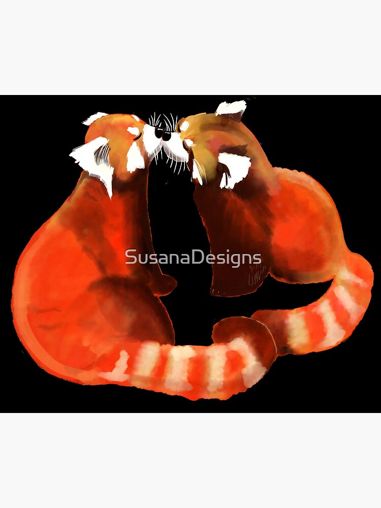 "Red Panda Kiss Cute Couple" Poster for Sale by SusanaDesigns | Redbubble