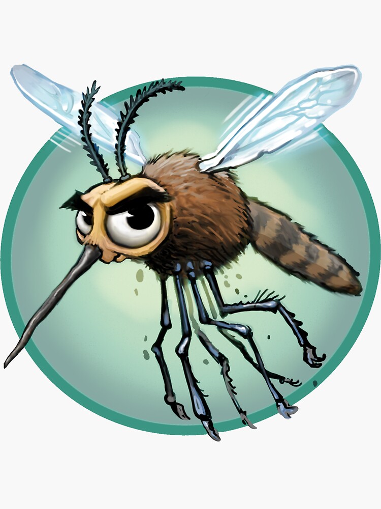 "Funny mosquito" Sticker for Sale by stevesack | Redbubble