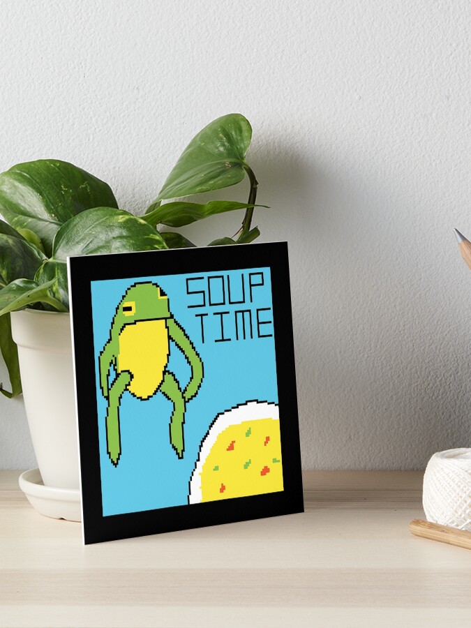 "Soup Time Meme Frog Pixel Art" Art Board Print for Sale by Altohombre ...