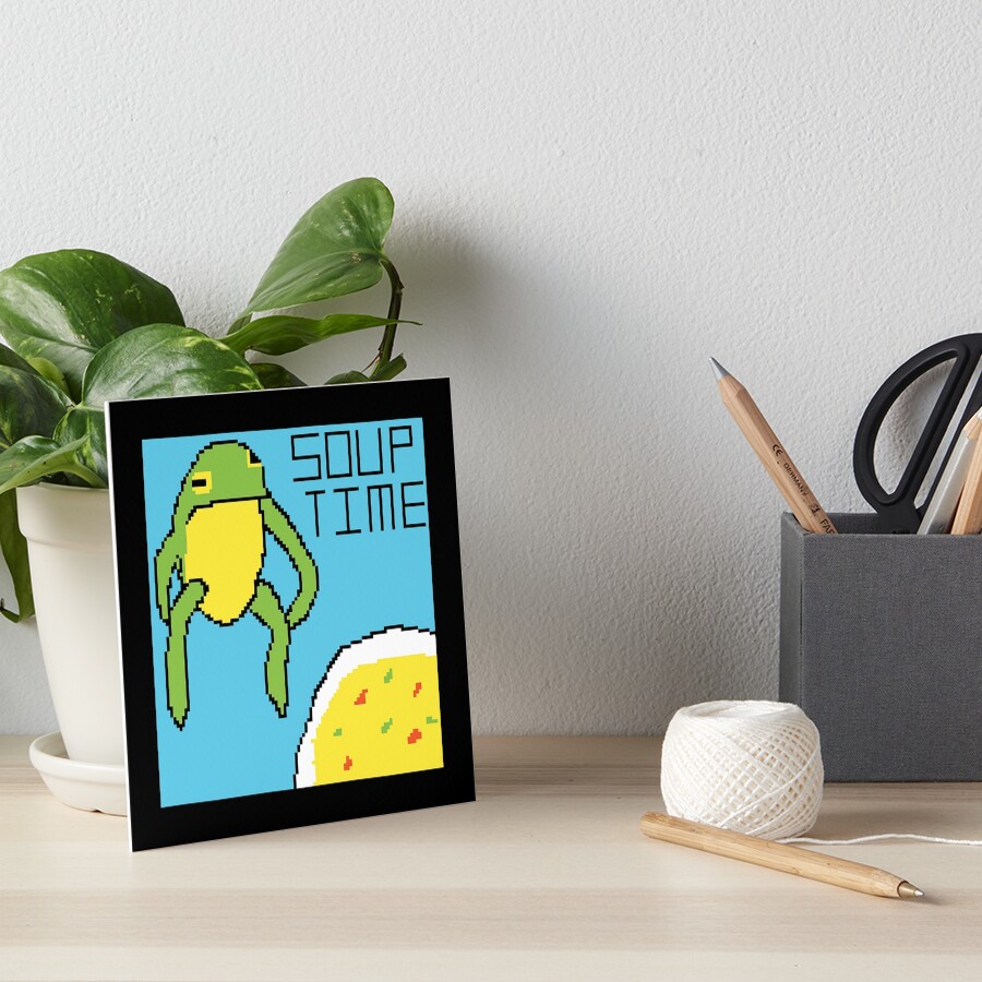 "Soup Time Meme Frog Pixel Art" Art Board Print for Sale by Altohombre ...