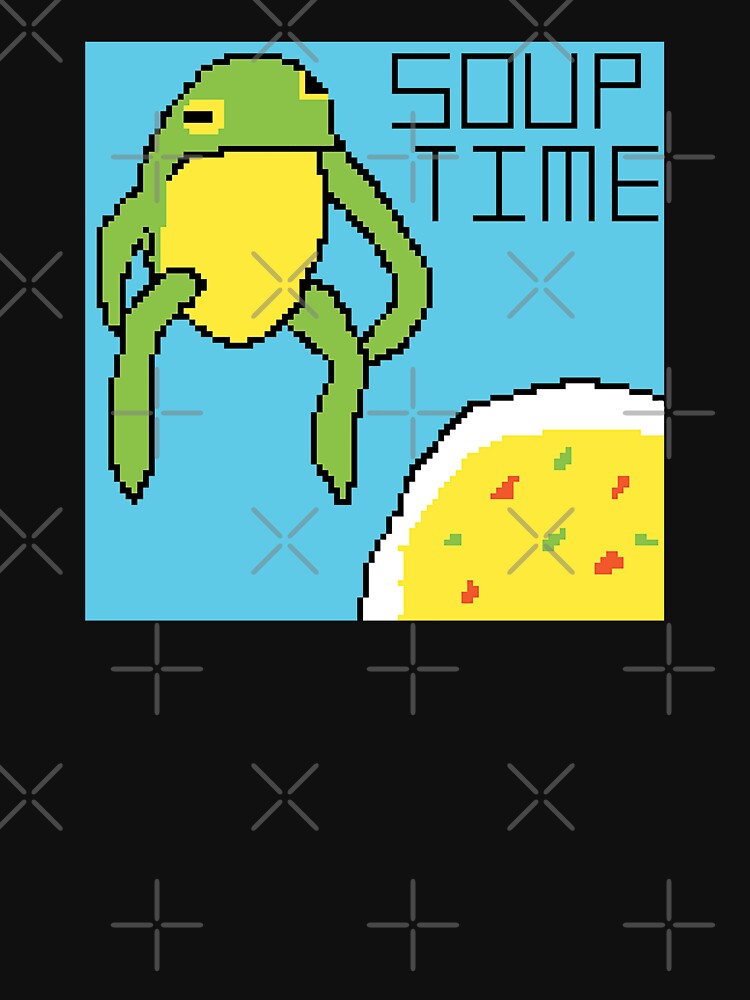 "Soup Time Meme Frog Pixel Art" T-shirt for Sale by Altohombre ...