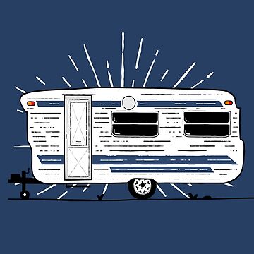 "Vintage Franklin Arrow Caravan Illustration" Sticker for Sale by ...