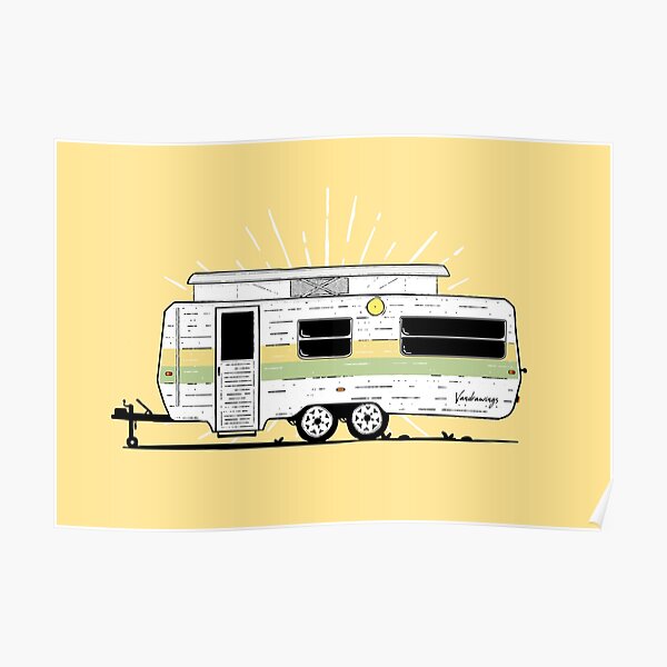 Retro Caravan Posters | Redbubble