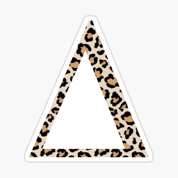 "Delta Animal Print Letter" Sticker for Sale by ansacree | Redbubble