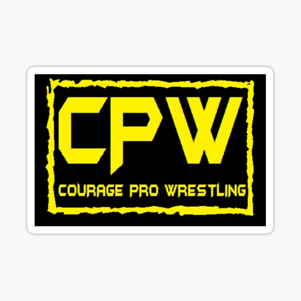 "COURAGE PRO WRESTLING" Sticker by JustinGraves | Redbubble
