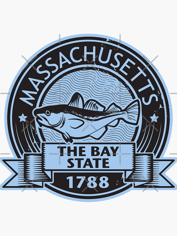 "Massachusetts, The Bay State" Sticker by studio838 | Redbubble