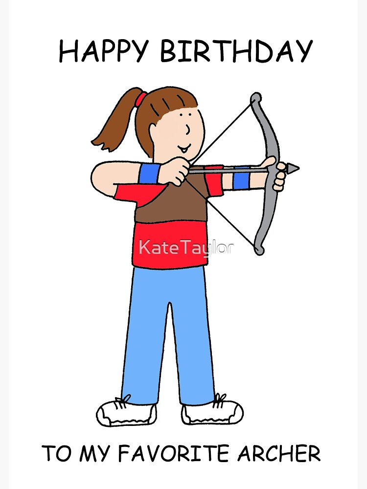 "Happy Birthday to Young Female Archer" Sticker for Sale by KateTaylor ...