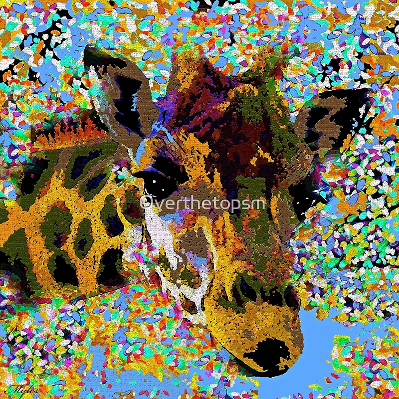 "The Giraffe Oil Painting" by Saundra Myles | Redbubble