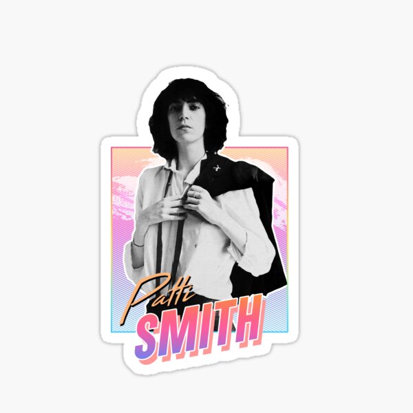 "Patti Smith - 80s design" Sticker for Sale by BlueDoctor | Redbubble