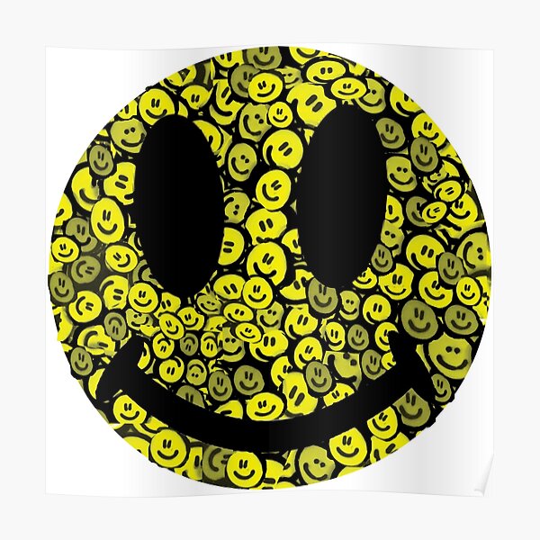 Trippy Smiley Face Posters | Redbubble