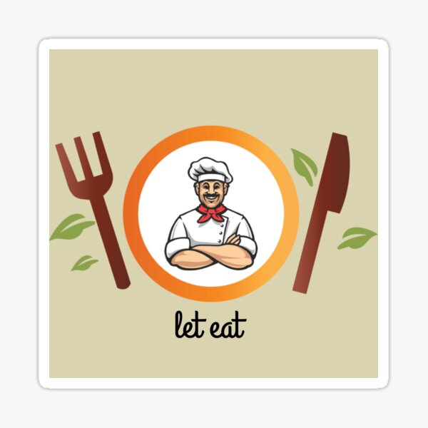 "Let eat" Sticker for Sale by Shree1993 | Redbubble