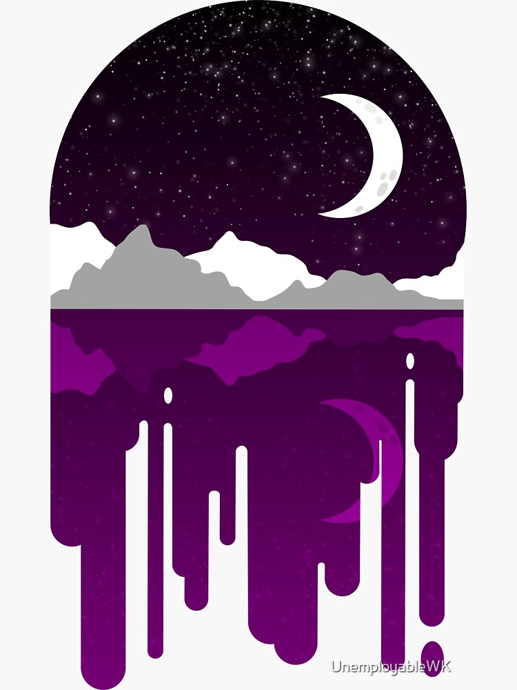 "Subtle Ace Drip Landscape" Sticker for Sale by UnemployableWK | Redbubble