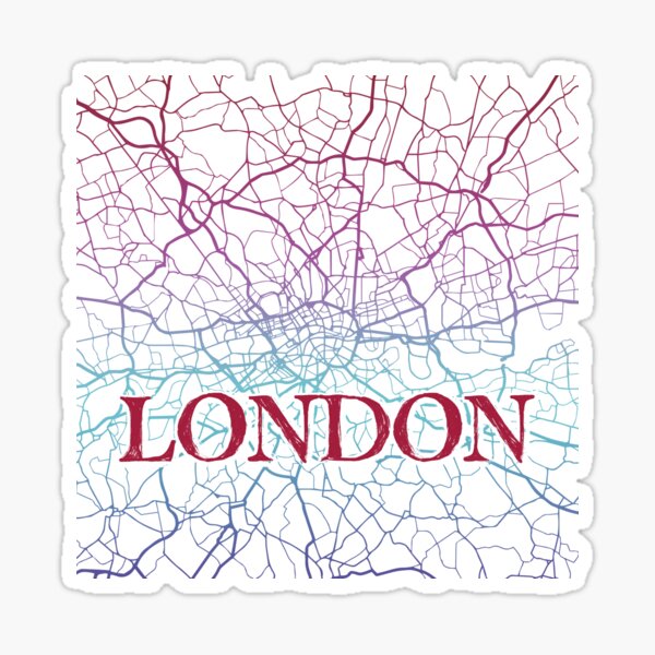 "London Souvenir Map" Sticker by sparkpress | Redbubble