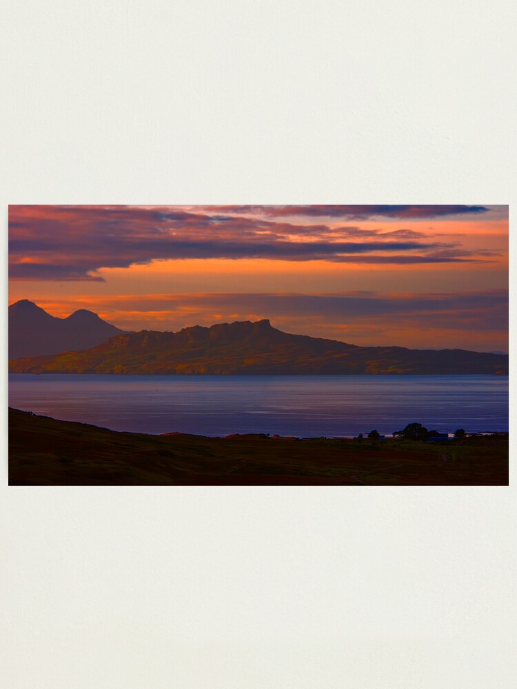 "A sunset view to Rhum and Eigg" Photographic Print for Sale by ...