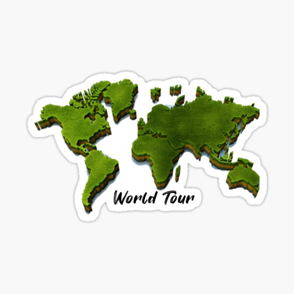 "World Tour" Sticker for Sale by Yogeshwar | Redbubble