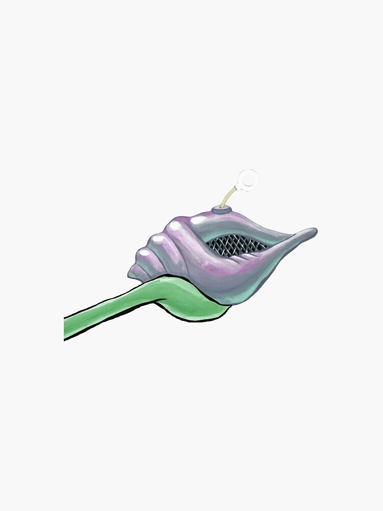"Spongebob // Magic Conch Shell " Sticker for Sale by sadboiledpotato ...