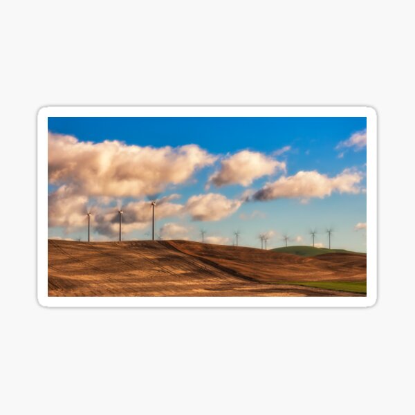 "Windmills of the Palouse" Sticker for Sale by jforno | Redbubble