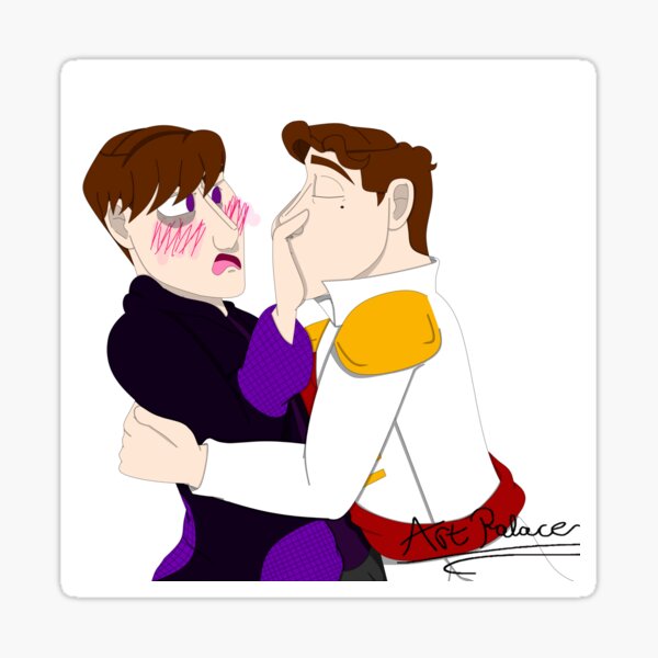"flustered kisses" Sticker for Sale by Artpalaceblog | Redbubble