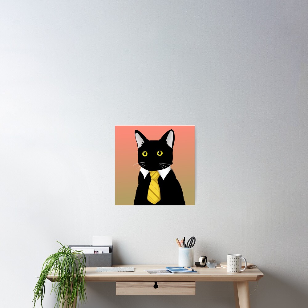 Póster «Gato con corbata meme» de Maci-MC | Redbubble