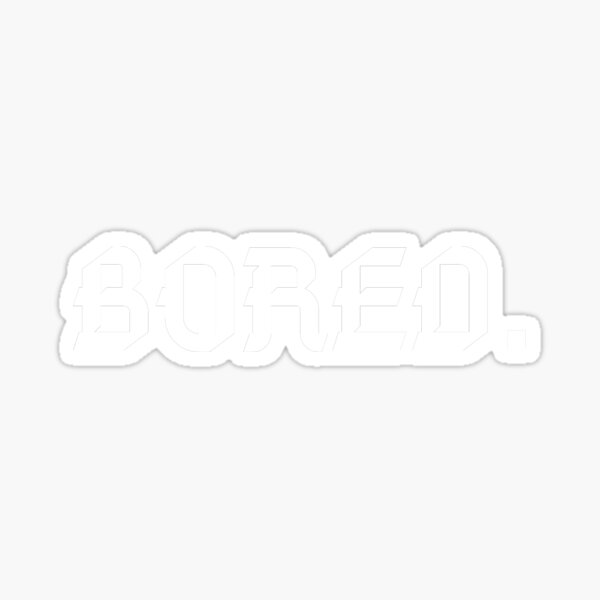 "BORED SIMPLE LOGO" Sticker by sofianelallem | Redbubble