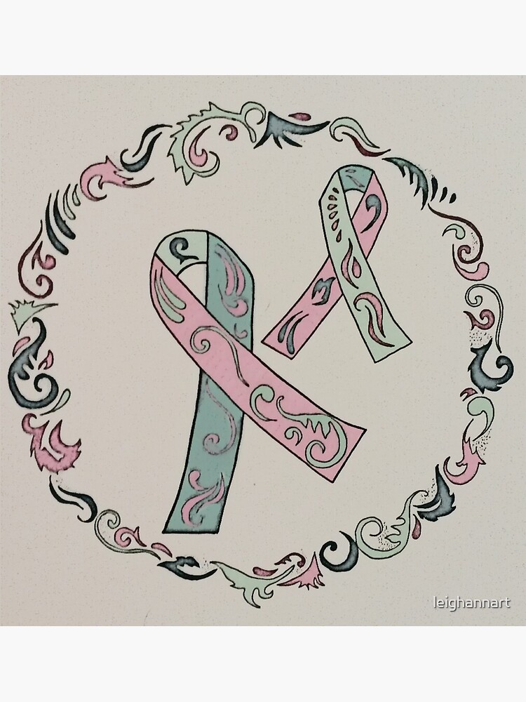 "Metastatic Breast Cancer Ribbons" Sticker for Sale by leighannart ...