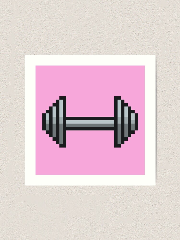 "8 Bit Pixel Art Workout Dumbbell" Art Print for Sale by 8bitpixelart ...