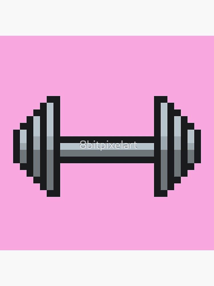 "8 Bit Pixel Art Workout Dumbbell" Canvas Print by 8bitpixelart | Redbubble