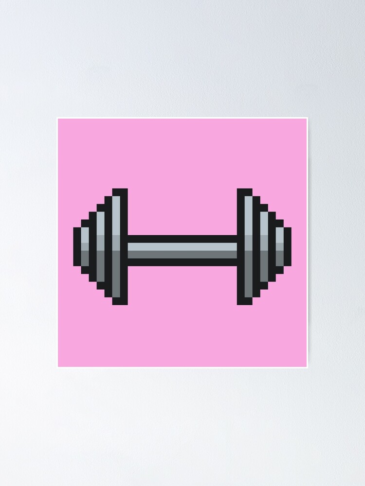 "8 Bit Pixel Art Workout Kurzhantel" Poster von 8bitpixelart | Redbubble