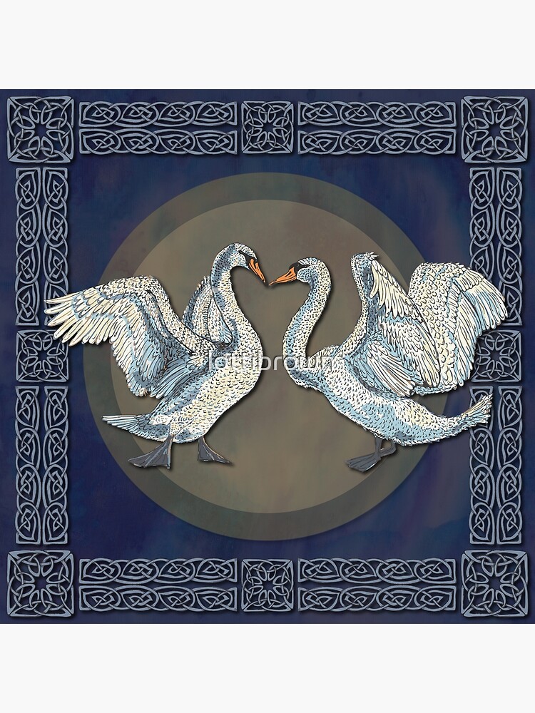 "Celtic Swans" Poster for Sale by lottibrown | Redbubble
