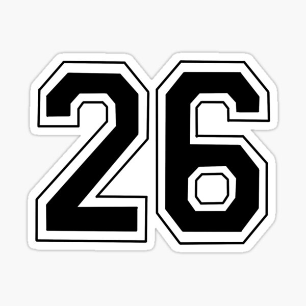 " sport number 26" Sticker for Sale by Maelyn-Couch | Redbubble