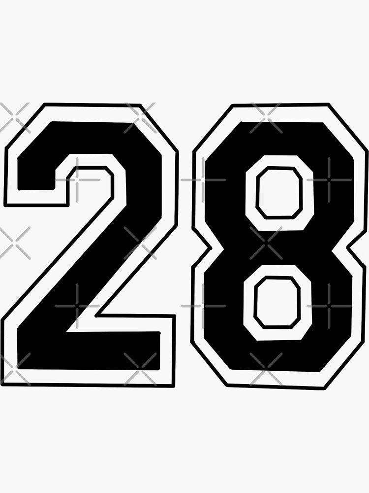 Sticker « sport numéro 28 », par Maelyn-Couch | Redbubble