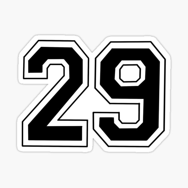 "sport number 29" Sticker by Maelyn-Couch | Redbubble