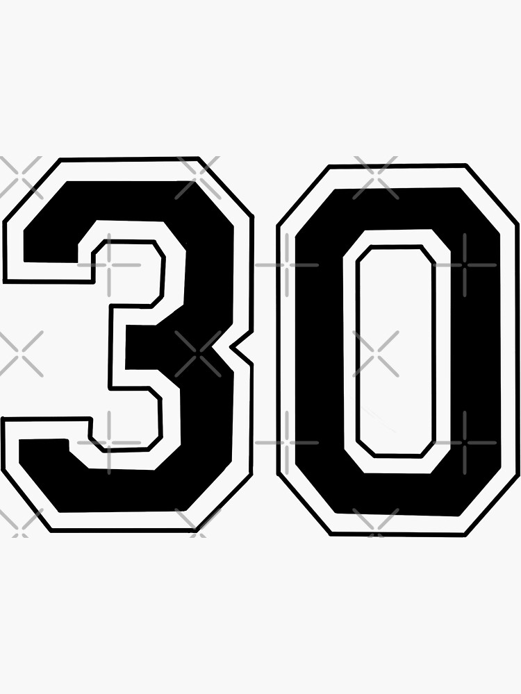"sport number 30" Sticker for Sale by Maelyn-Couch | Redbubble