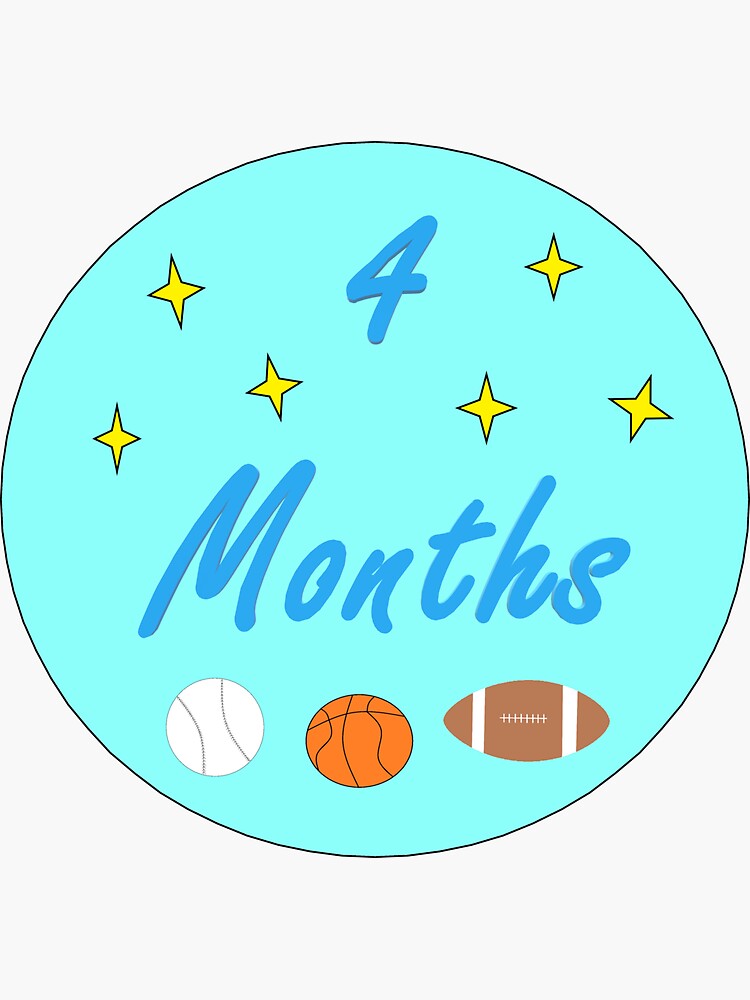 "4 Months Baby Months Sticker" Sticker by superchele | Redbubble