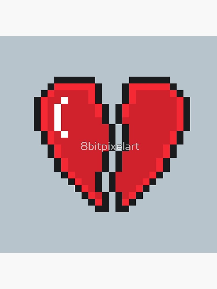 "8 Bit Pixel Art Broken Heart" Canvas Print for Sale by 8bitpixelart ...