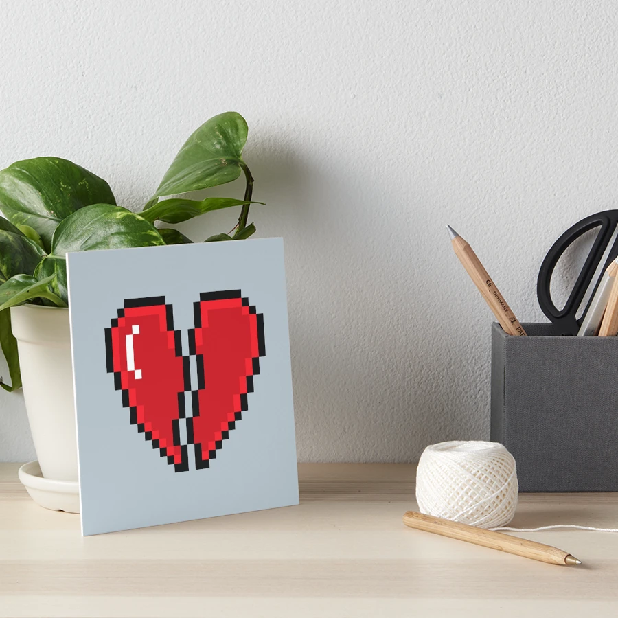 8 Bit Pixel Art Broken Heart 8 Bit Pixel Art Broken Heart