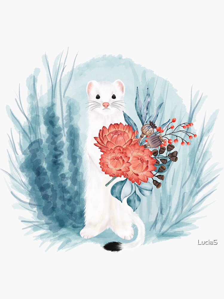 "Spirit Animal Weasel" Sticker for Sale by LuciaS | Redbubble