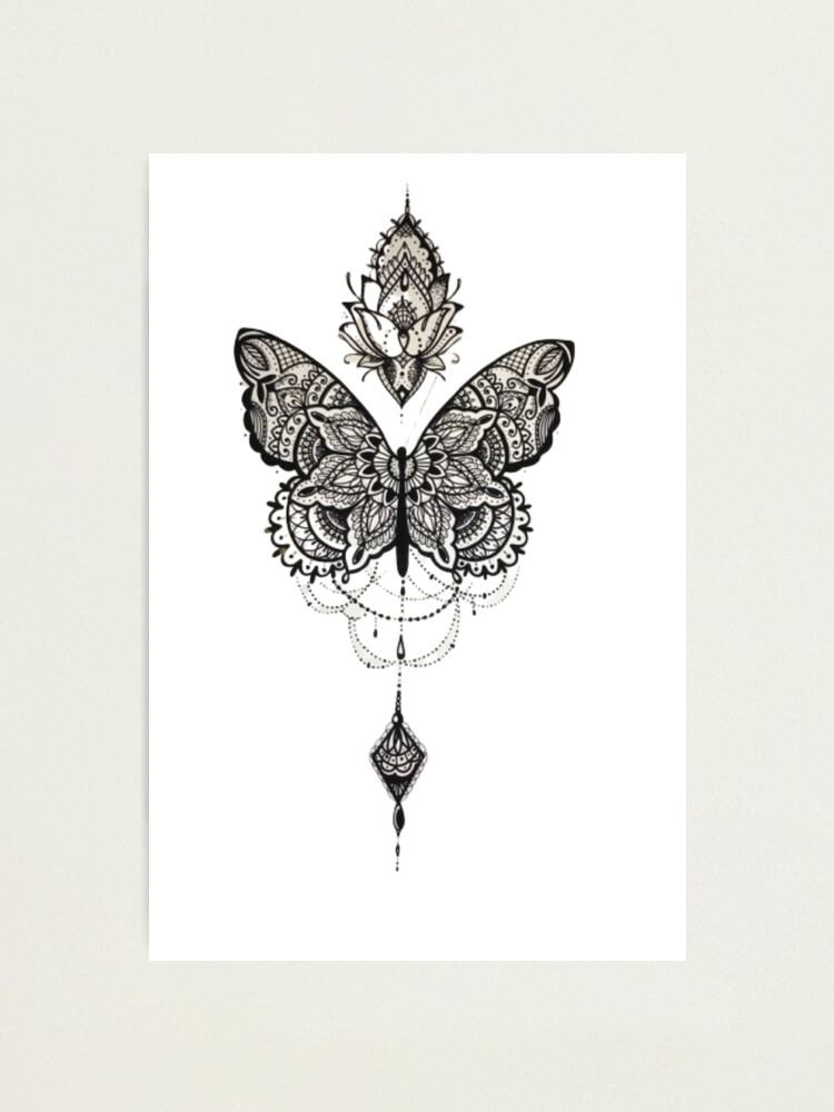 "Butterfly tattoo" Photographic Print by Medly | Redbubble