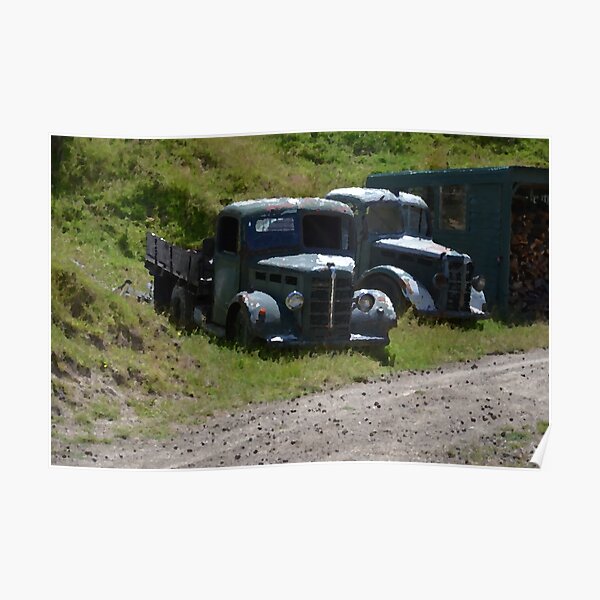 "Barn Find Trucks" Poster for Sale by sailorsnook | Redbubble
