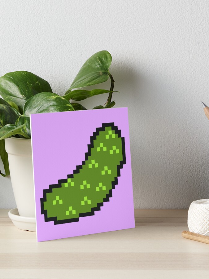 "Awesome Quirky Pixel Art Pickle Design" Art Board Print for Sale by ...