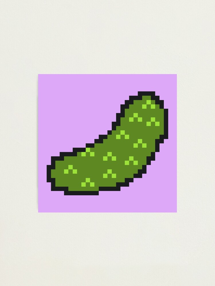 "Awesome Quirky Pixel Art Pickle Design" Photographic Print for Sale by ...