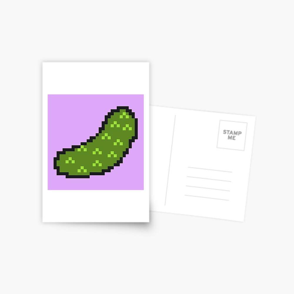 "Awesome Quirky Pixel Art Pickle Design" Postcard for Sale by ...