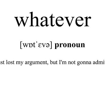 "Whatever Definition | Dictionary Collection" Art Print by ...