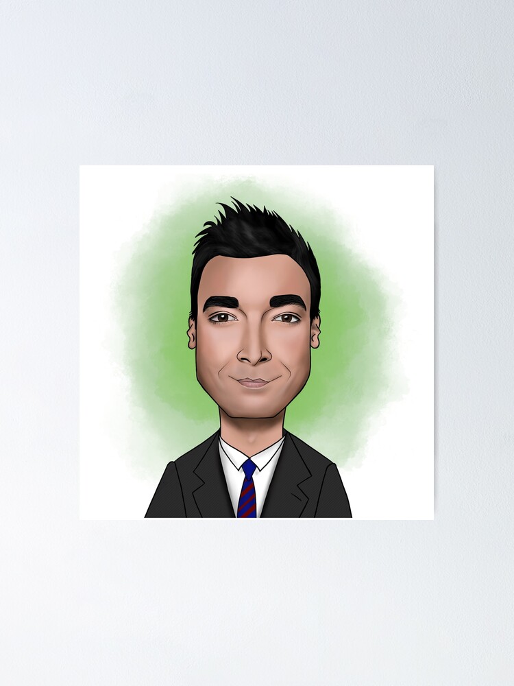 "Cartoon Jimmy Fallon" Poster for Sale by GoolPictures | Redbubble